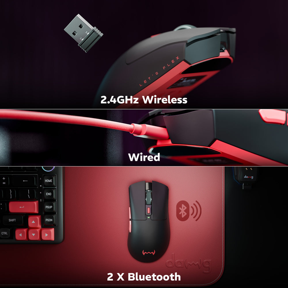 daWg Slay 50 Wireless & Bluetooth Gaming Mouse - PAW 3311 Sensor
