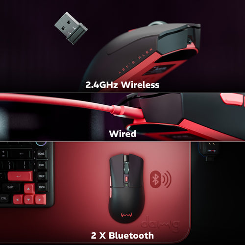 daWg Slay 50 Wireless & Bluetooth Gaming Mouse - PAW 3311 Sensor