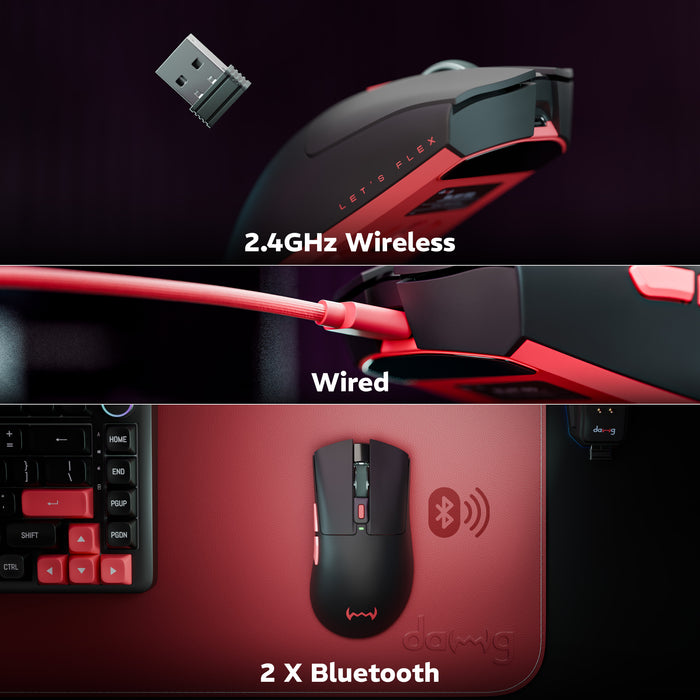 daWg Slay 50 Wireless & Bluetooth Gaming Mouse - PAW 3311 Sensor