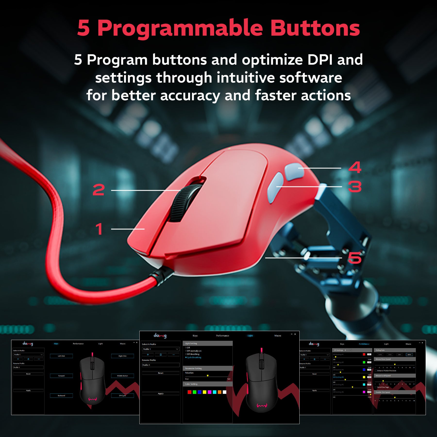 Slay 25 Wired Mouse by daWg - Precision Gaming & Work